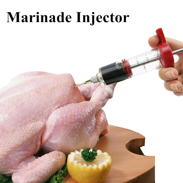 Marinade Injector Flavor Syringe Cooking Poultry Turkey Chicken BBQ Tool